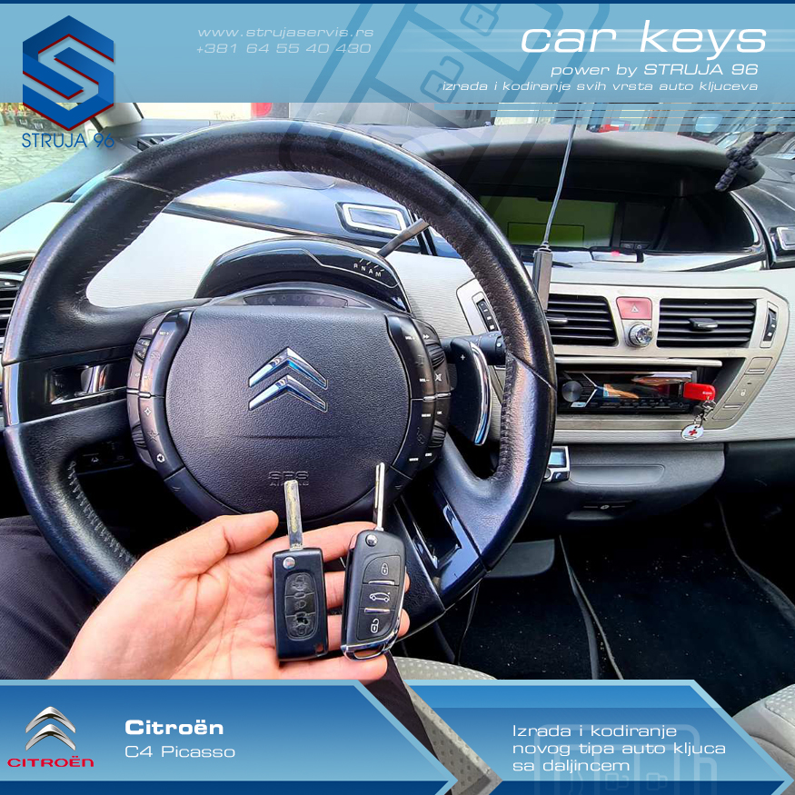 Citroën C4 Picasso Car Keys - STRUJA 96
